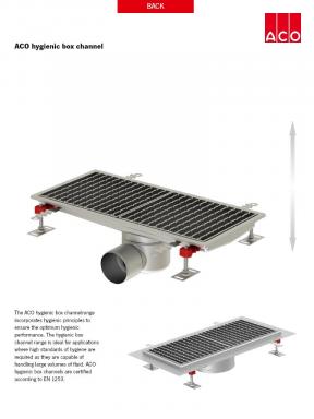 ACO hygienic box channel | Commercial Kitchen | ACO Industrial Drainage