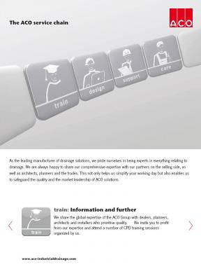 The ACO service chain | Commercial Kitchen | ACO Industrial Drainage